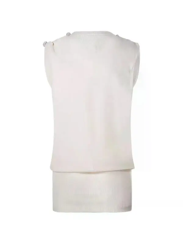 Giuseppe Di Morabito Crystal-embellished Sleeveless Mini Dress - White