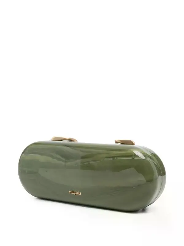 Cult Gaia Ilaria Marble-effect Sculptural Clutch Bag - Green