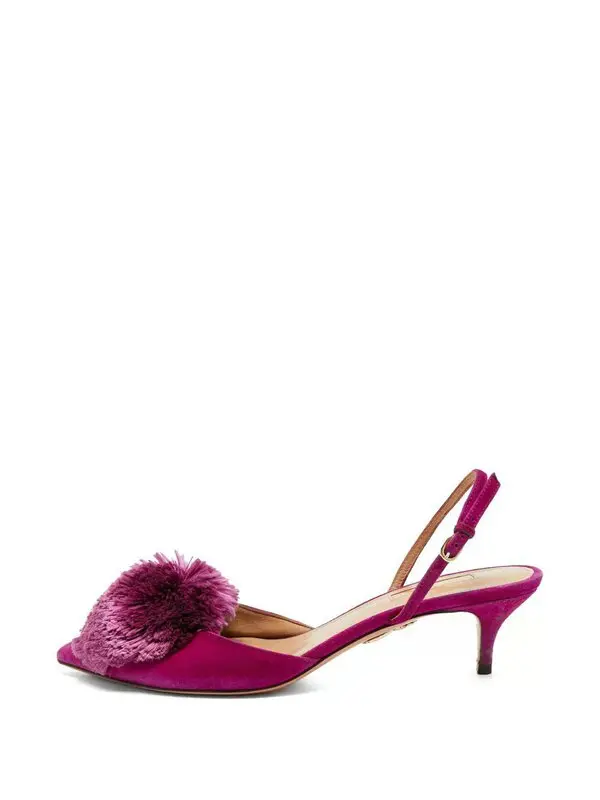 AQUAZZURA Powder Puff Slingback Pumps - Pink