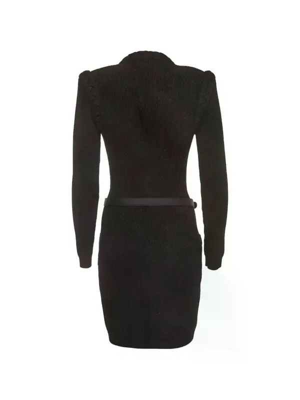Elisabetta Franchi Knit Belted Mini Dress