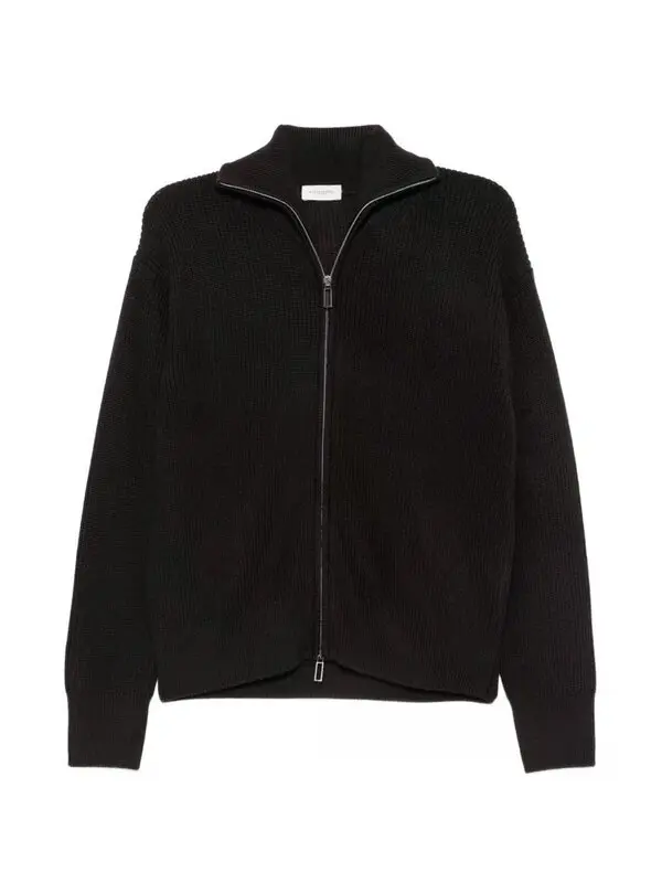 PAOLO PECORA Ribbed-knit Zip-up Sweater