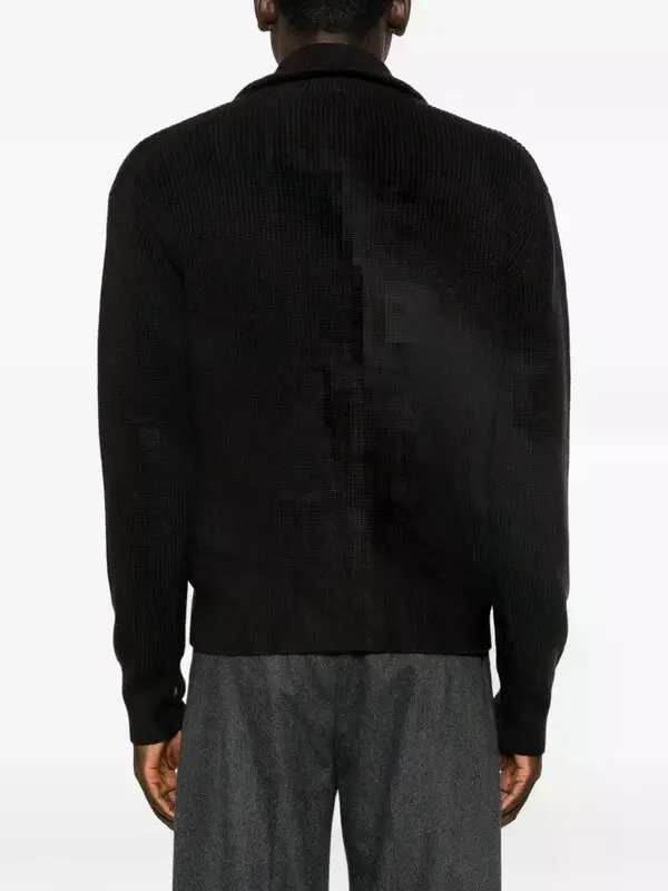 PAOLO PECORA Ribbed-knit Zip-up Sweater