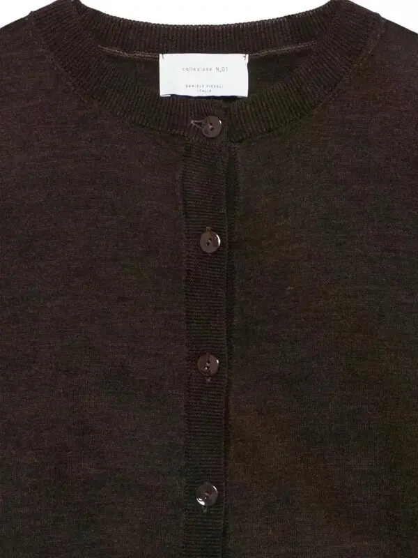 DANIELE FIESOLI Button-up Knitted Cardigan - Brown