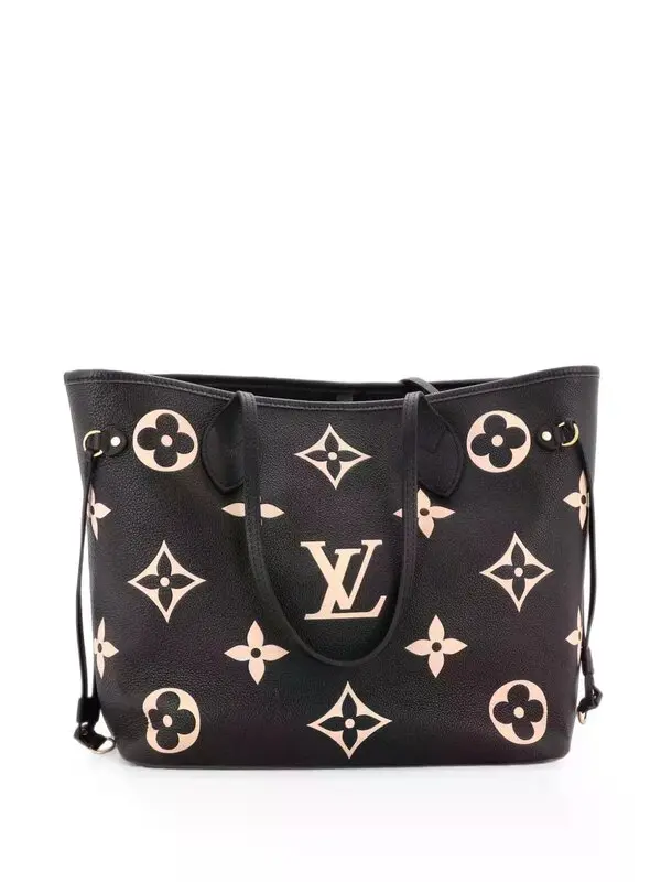 LOUIS VUITTON Neverfull Nm Bicolor Monogram Empreinte Giant Mm Tote Bag - Black
