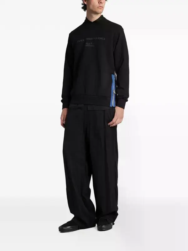 Undercover Slogan-print Zip-detail Sweater