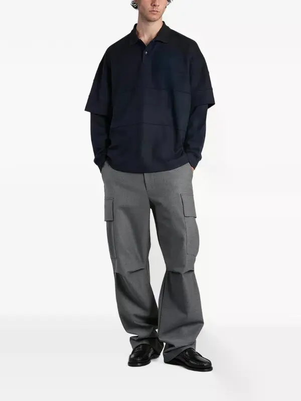 DARKPARK Zack Layered-sleeve Panelled Polo Shirt