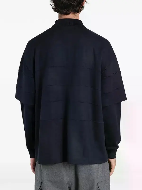 DARKPARK Zack Layered-sleeve Panelled Polo Shirt