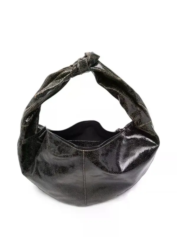AUTENTICA 504 Cracked-effect Knotted Shoulder Bag