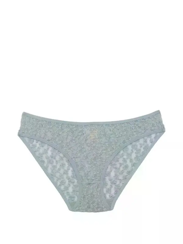 BASERANGE Musial Lace-textured Briefs - Blue