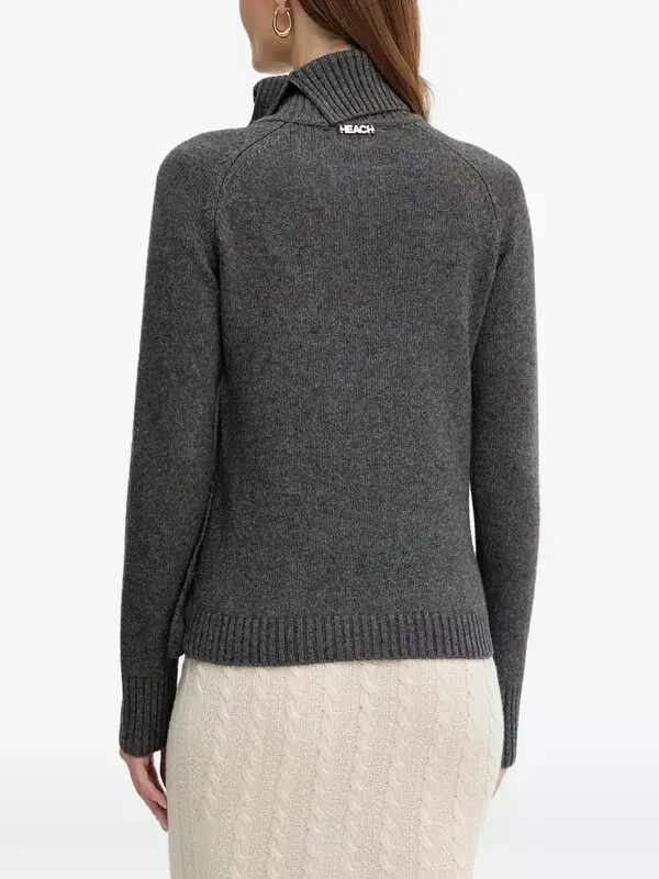 SILVIAN HEACH Essencial Button-detail Turtleneck Sweater - Grey