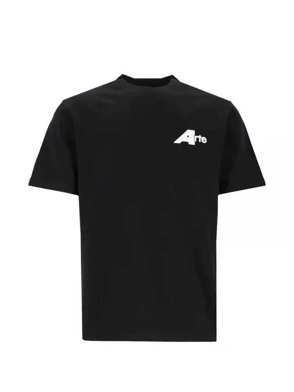 ARTE ANTWERP Big A Logo-print Cotton T-shirt - Black