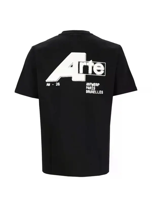 ARTE ANTWERP Big A Logo-print Cotton T-shirt - Black