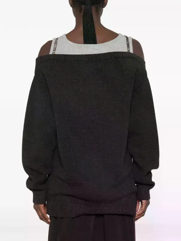 Mihara Yasuhiro Layered Off-shoulder Sweater