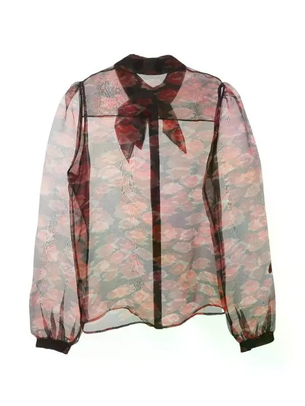 Elisabetta Franchi Bow-detail Lip-print Blouse