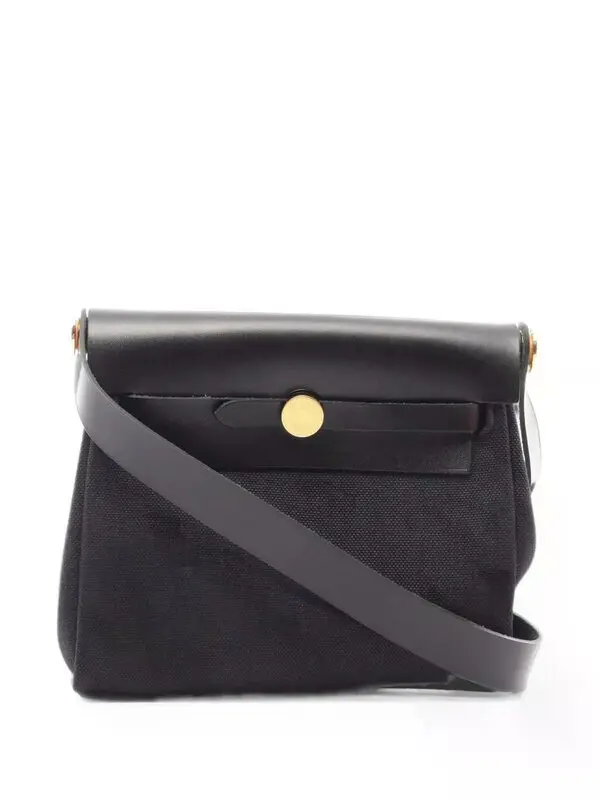Hermès Mini Herbag Zip Shoulder Bag - Black
