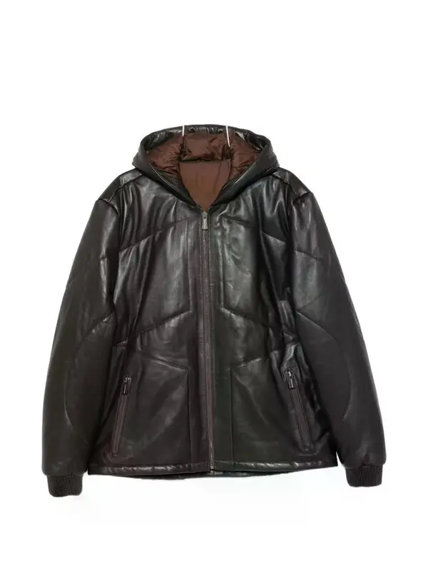 SERGIO MORETTI FIRENZE Quilted Hooded Jacket - Brown