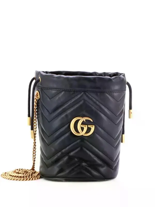 Gucci Gg Marmont Matelasse Leather Mini Bucket Bag