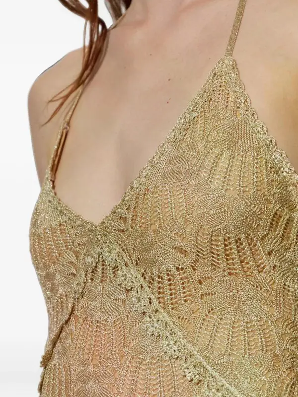 LoveShackFancy Vreya Crochet-knit Midi Dress