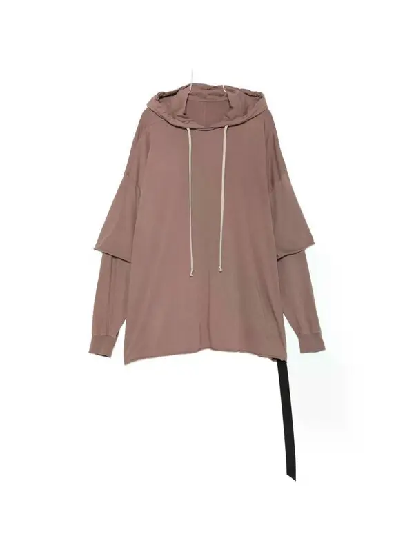 Rick Owens Tommy Hustler Double-layer Hoodie - Brown