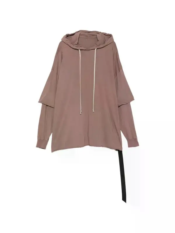 Rick Owens Tommy Hustler Double-layer Hoodie - Brown