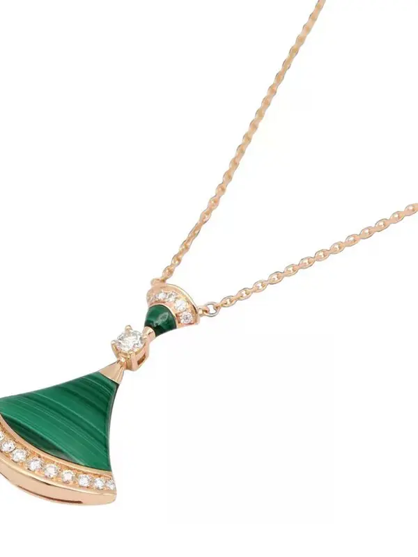 BVLGARI 2010s Divas' Dream Malachite Necklace - Pink