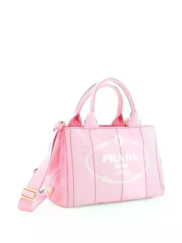Prada Canapa Convertible Canvas Mini Tote Bag