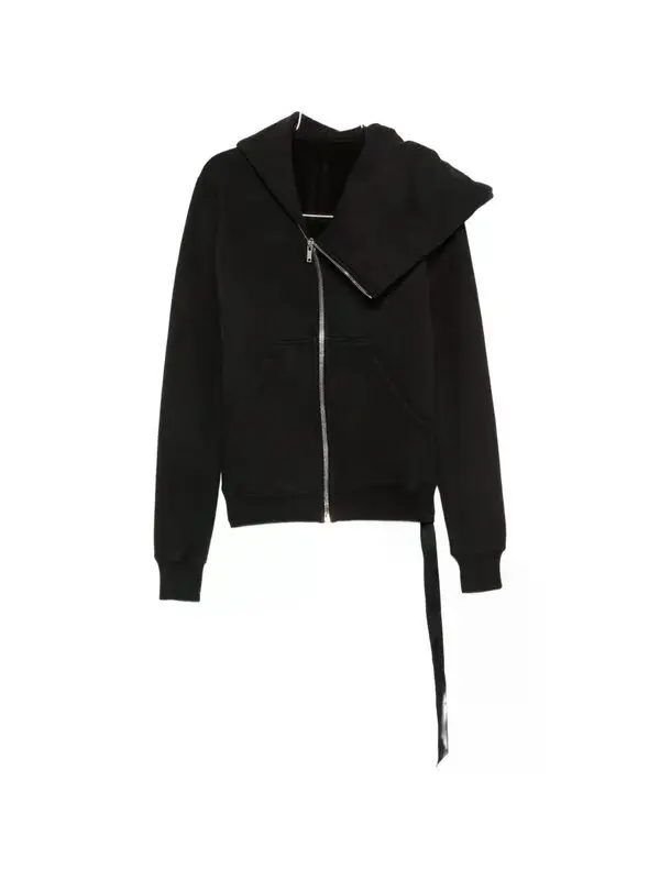 Rick Owens Asymmetric-zip Hoodie - Black