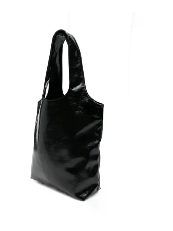 A.p.c. Logo-print Patent-finish Tote Bag