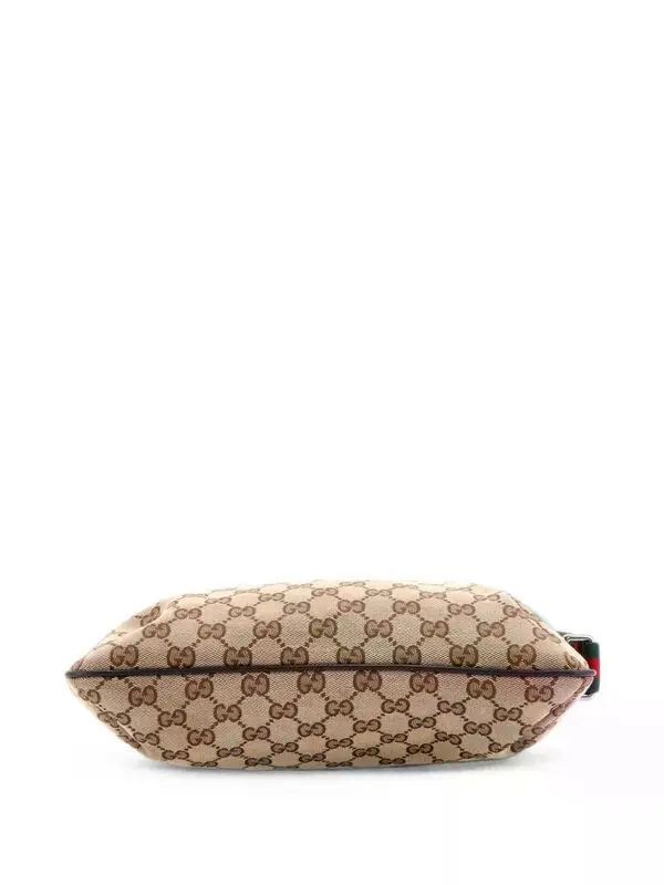 Gucci Web Strap Messenger Bag Gg Canvas Small Crossbody Bag