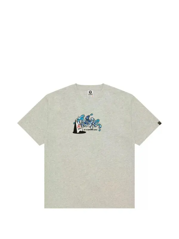 AAPE BY *A BATHING APE Aaper Graphic-print T-shirt - Grey