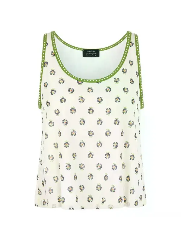 MARCCAIN Floral-print Scoop-neck Tank Top