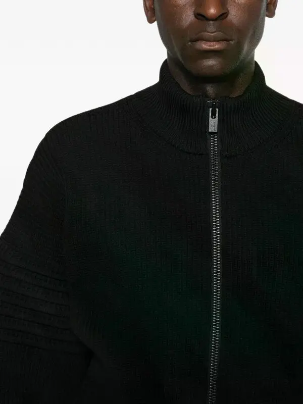 CFCL Ribbed-knit Zip-up Cardigan