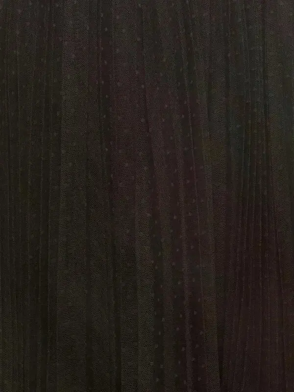Maje Polka-dot Pleated Midi Skirt