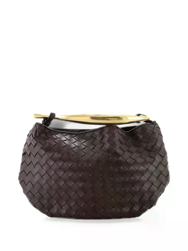 Bottega Veneta Sardine Top Handle Bag Intrecciato Nappa Classic Hobo Bag - Brown