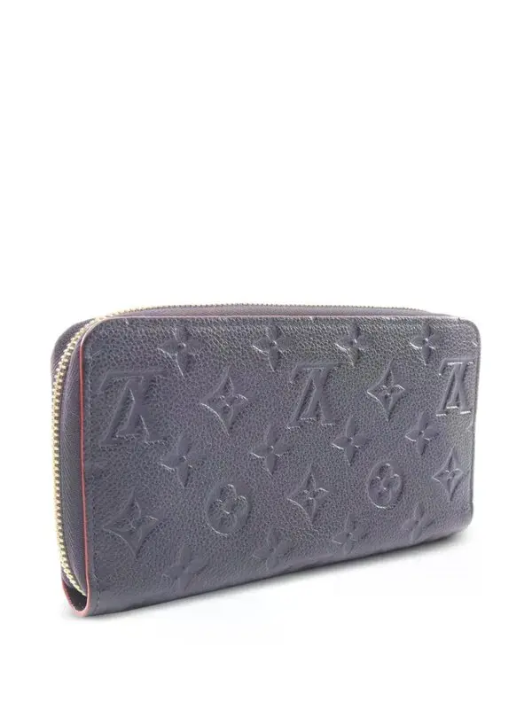LOUIS VUITTON 2017 Monogram Empreinte Zippy Wallet - Blue