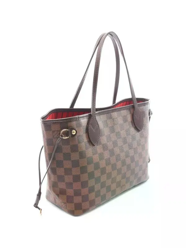 LOUIS VUITTON 2012 Pm Neverfull Damier Ebene Tote Bag
