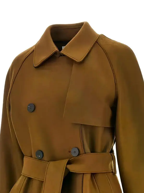 Harris Wharf London Double-breasted Belted Trench Coat