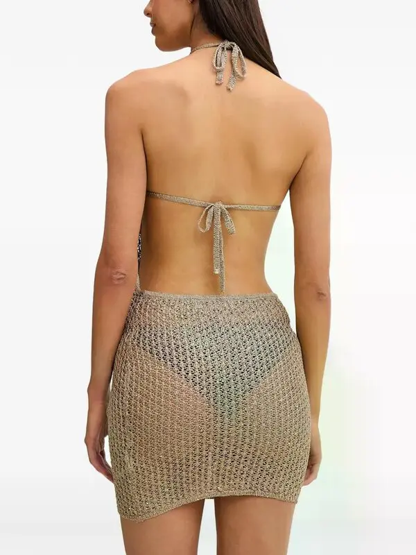 Guess Crocheted Lurex Mini Dress