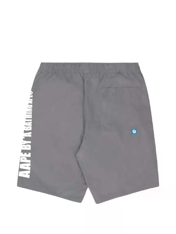 AAPE BY *A BATHING APE Moonface-embroidered Reversible Track Shorts