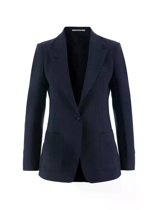 Tagliatore Peak-lapel Single-breasted Blazer - Blue