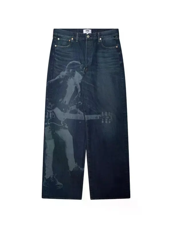 Junya Watanabe X Ac/dc-print Straight-leg Jeans