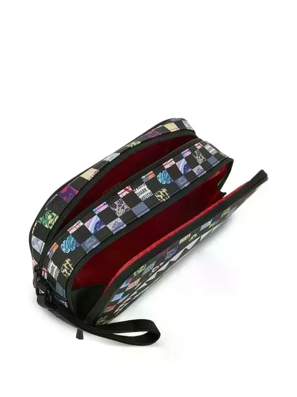 SPRAYGROUND Sharkverse Universe Checkered Wash Bag