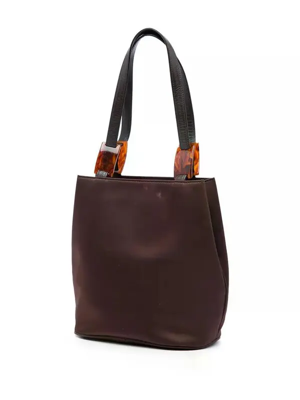 Saint Laurent 20th Century Nylon Tortoiseshell Tote Bag