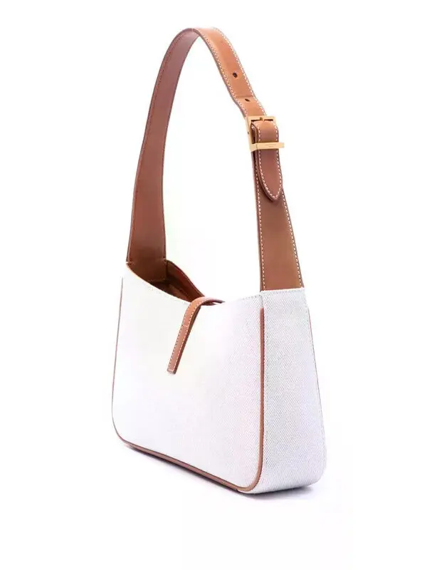 Saint Laurent Canvas And Leather Le 5 À 7 Shoulder Bag - White