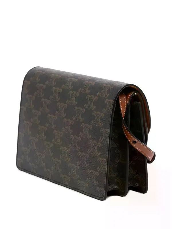 Celine 2022 Triomphe Coated Canvas Wallet On Strap Crossbody Bag