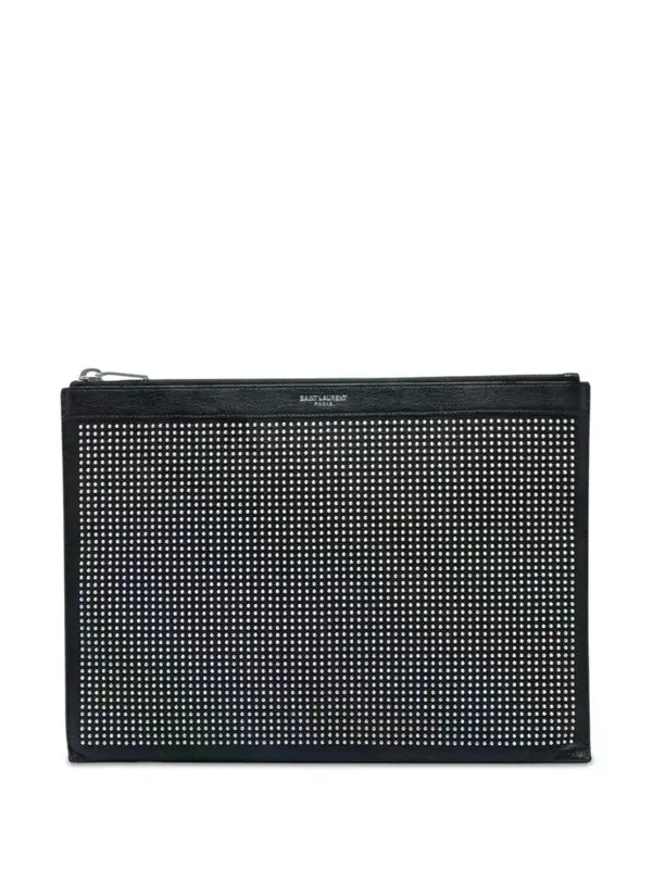 Saint Laurent 2018 Studded Leather Clutch Bag