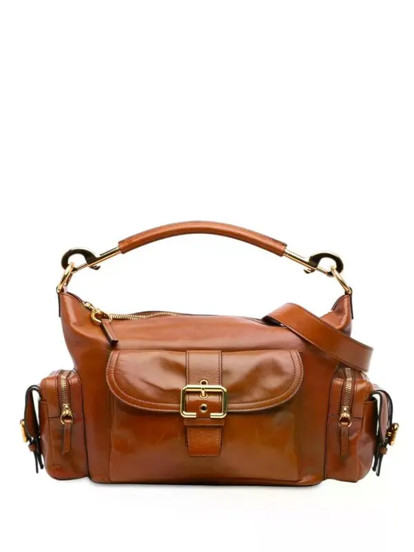 Chloé 2002-2026 Medium Shiny Calfskin Camera Bag Satchel - Brown