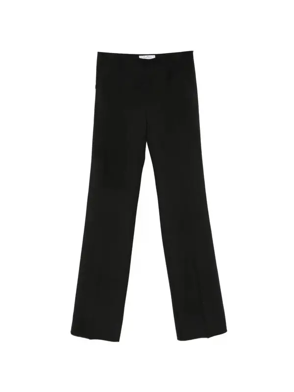 Max Mara Pressed-crease Straight-leg Trousers - Black