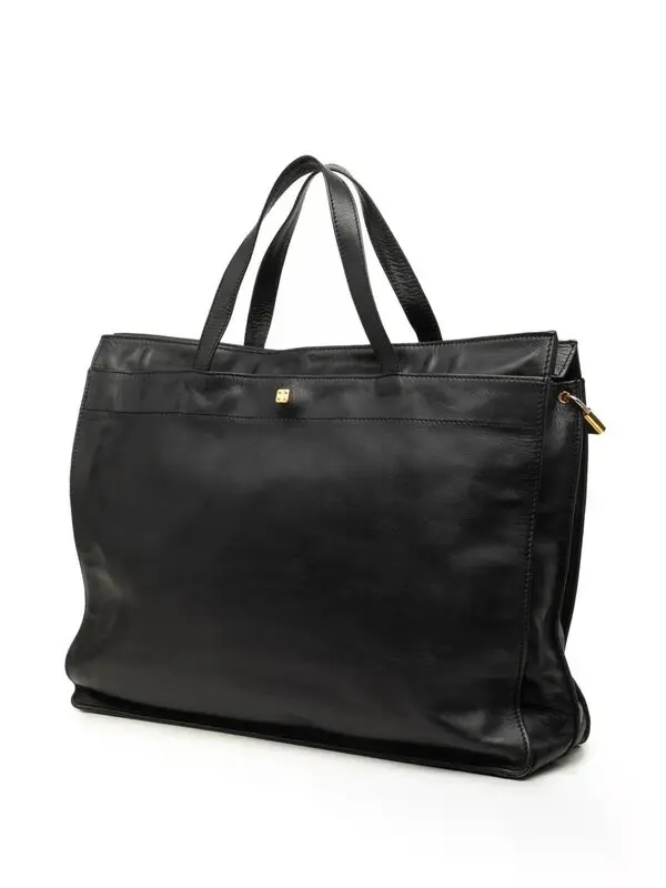 Loewe 1990-2010 Leather Anagram Shopper Tote Bag