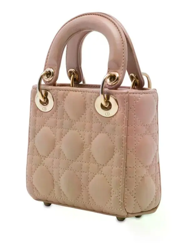 Dior 2020 Micro Lambskin Cannage Lady Satchel
